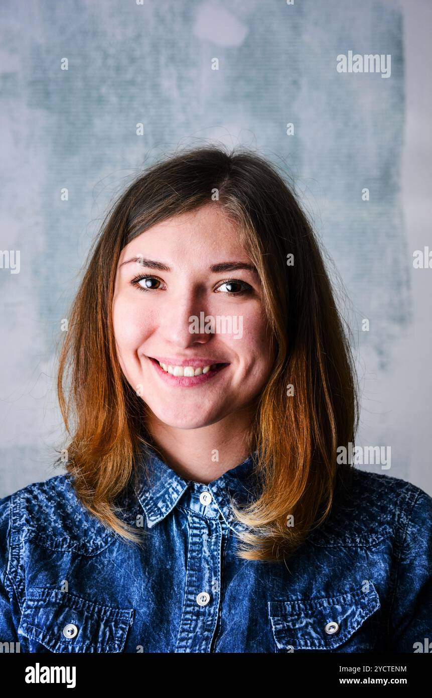 Portrait happy excited woman hi-res stock photography and images - Alamy