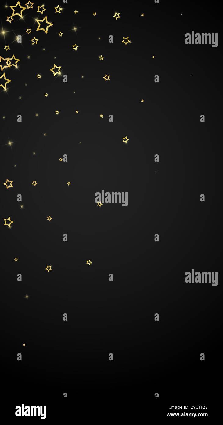 Twinkle stars scattered around randomly, flying, falling down, floating ...