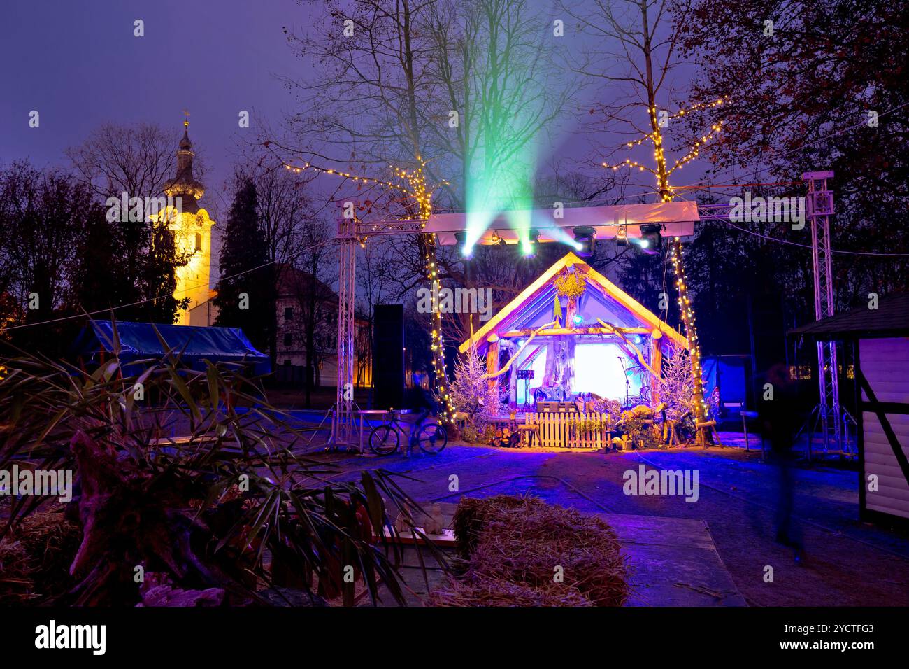 Town of Koprivnica advent park view Stock Photo - Alamy