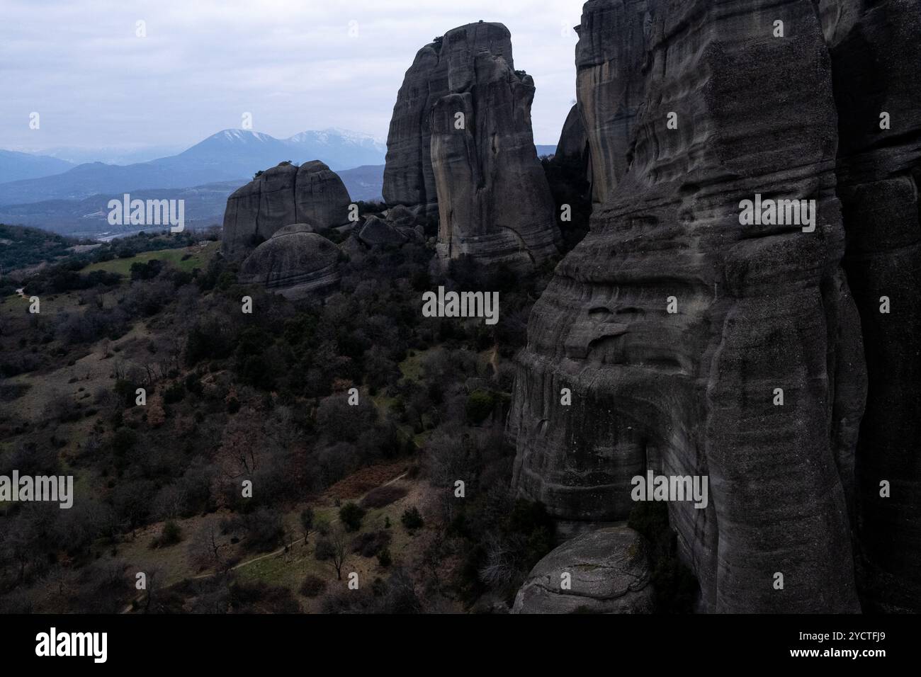 Rock mountain of the Kalambaka and Meteores region, a geological ...