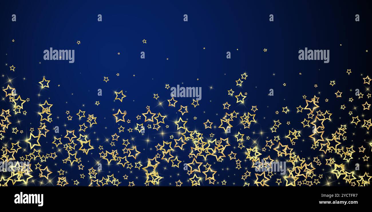 Christmas spirit. Scattered falling stars. Festive christmas confetty ...