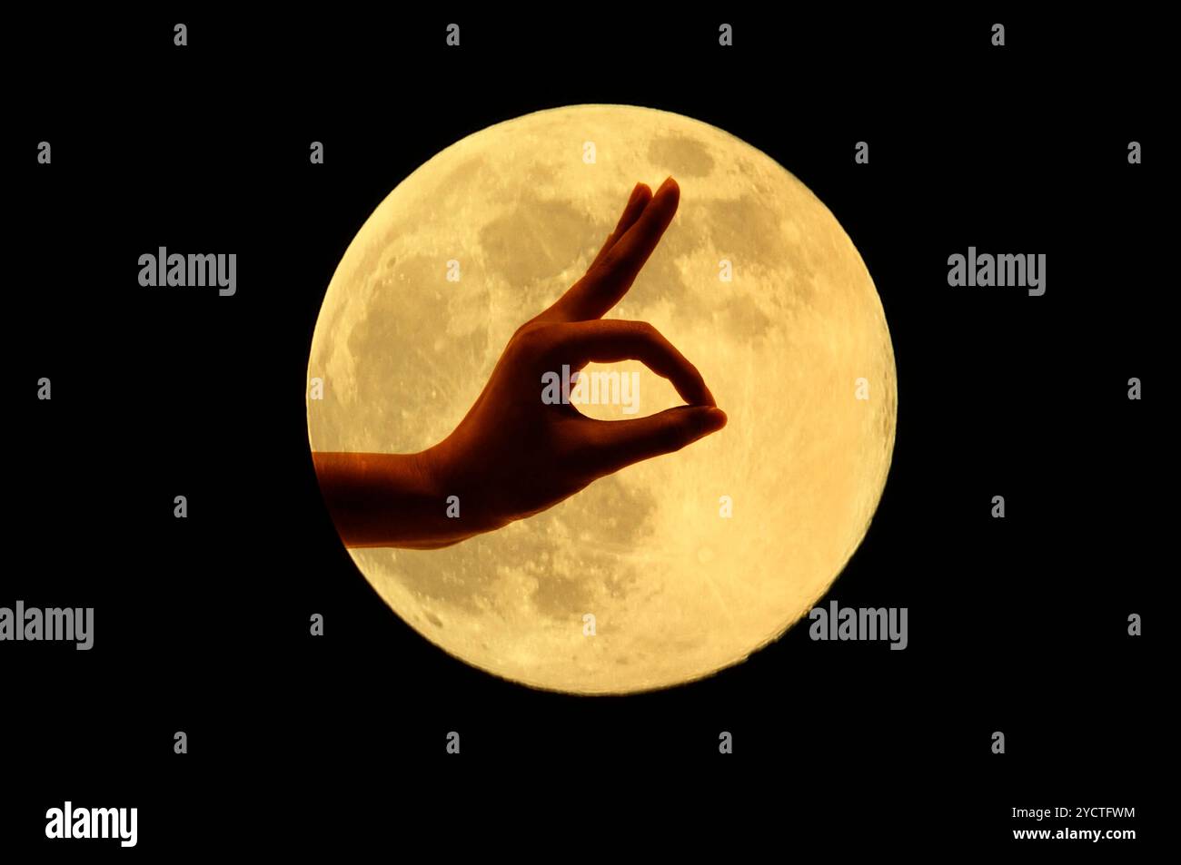 Moon and finger Stock Photo - Alamy