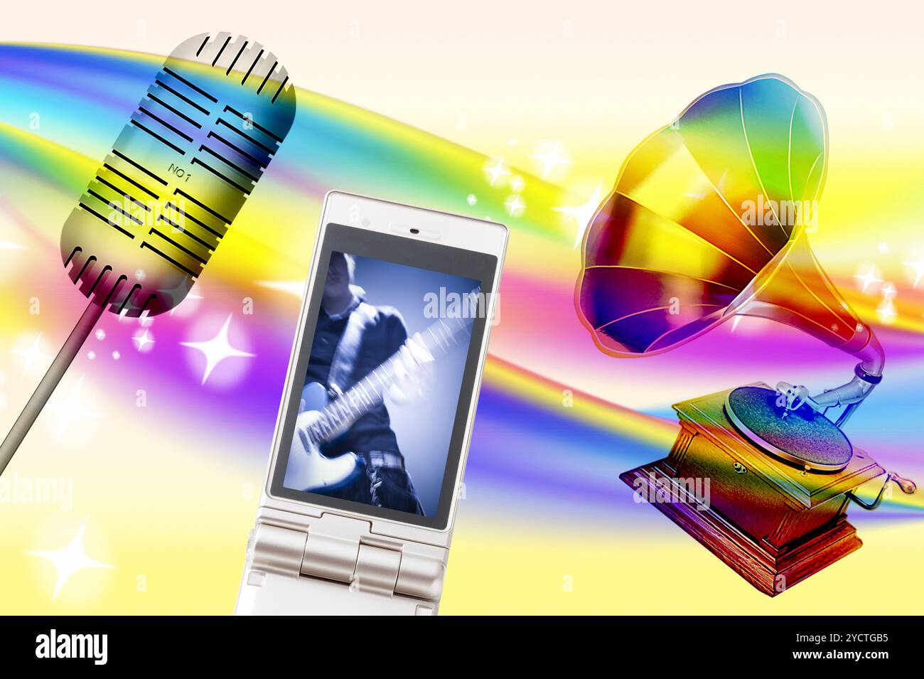 Mobile music screen hi-res stock photography and images - Alamy
