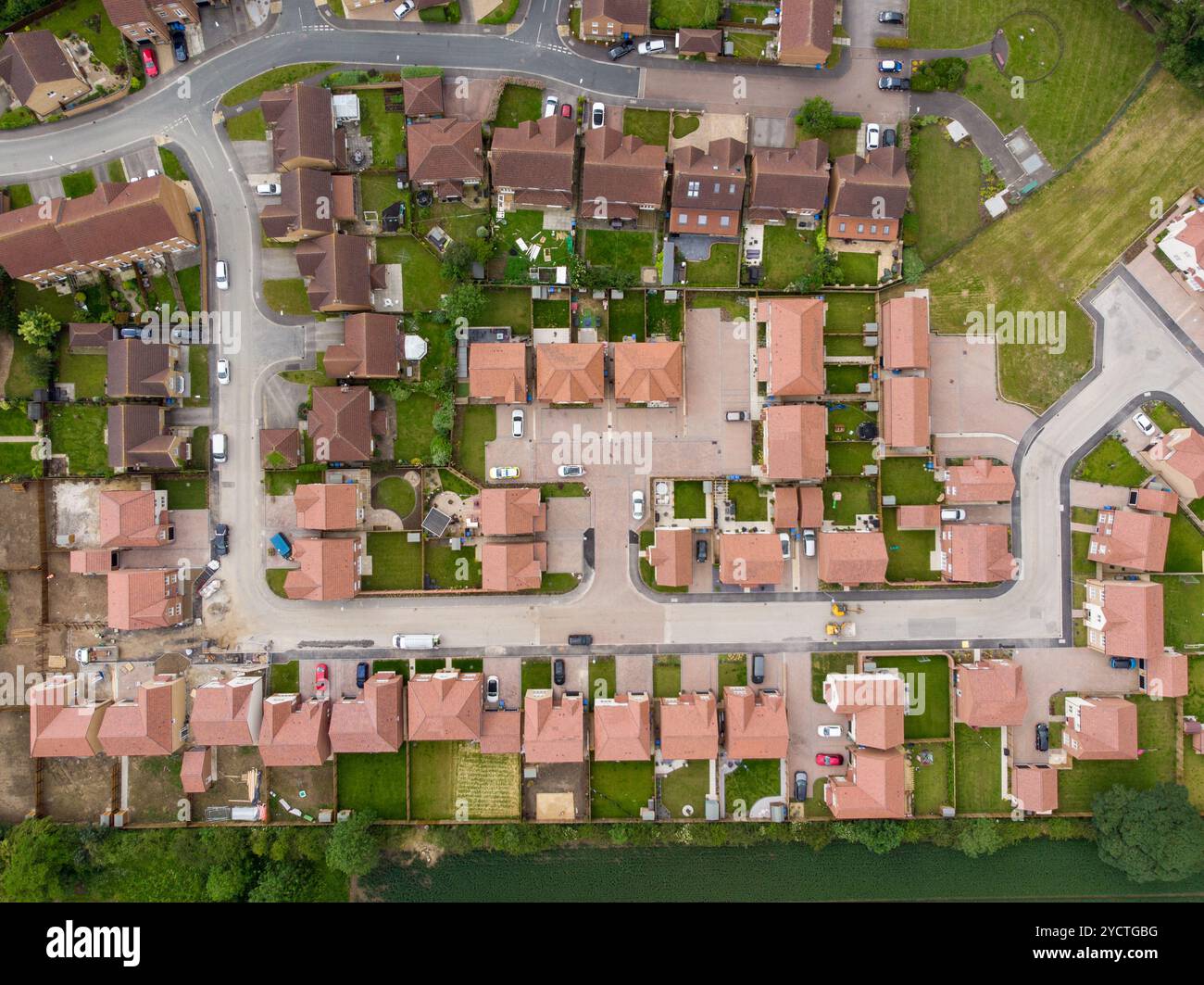 Aerial photo of the UK town of York in North Yorkshire England showing ...