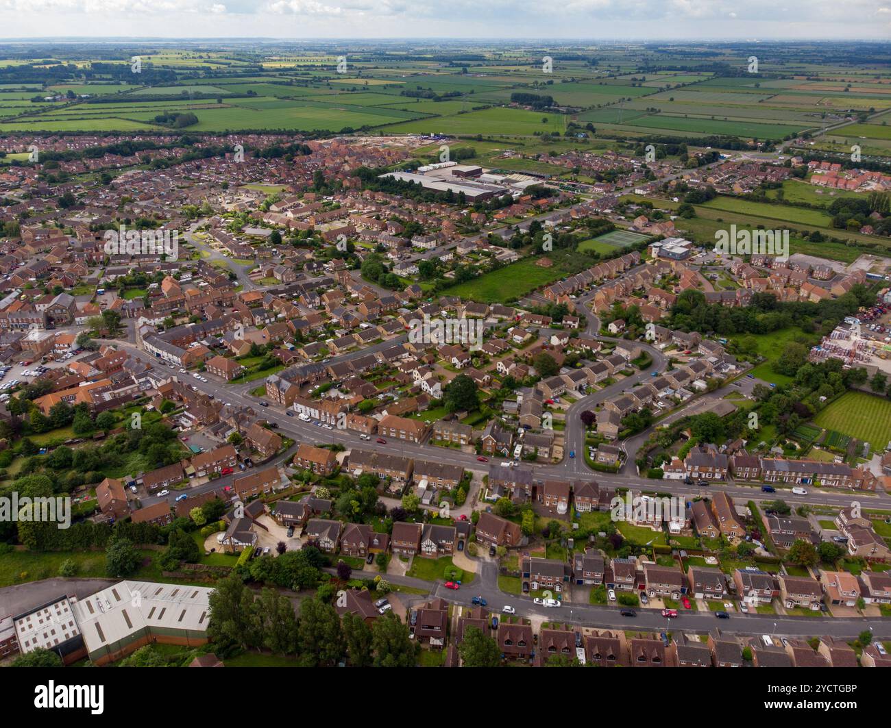 Aerial photo of the UK town of York in North Yorkshire England showing ...