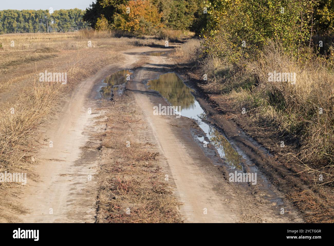 Flooded dirt road in hi-res stock photography and images - Alamy