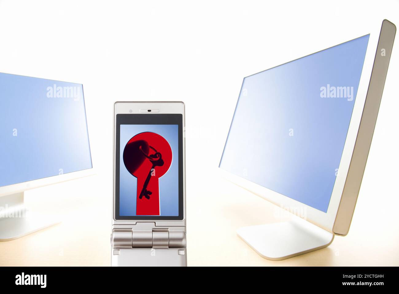 Security key on mobile hi-res stock photography and images - Alamy