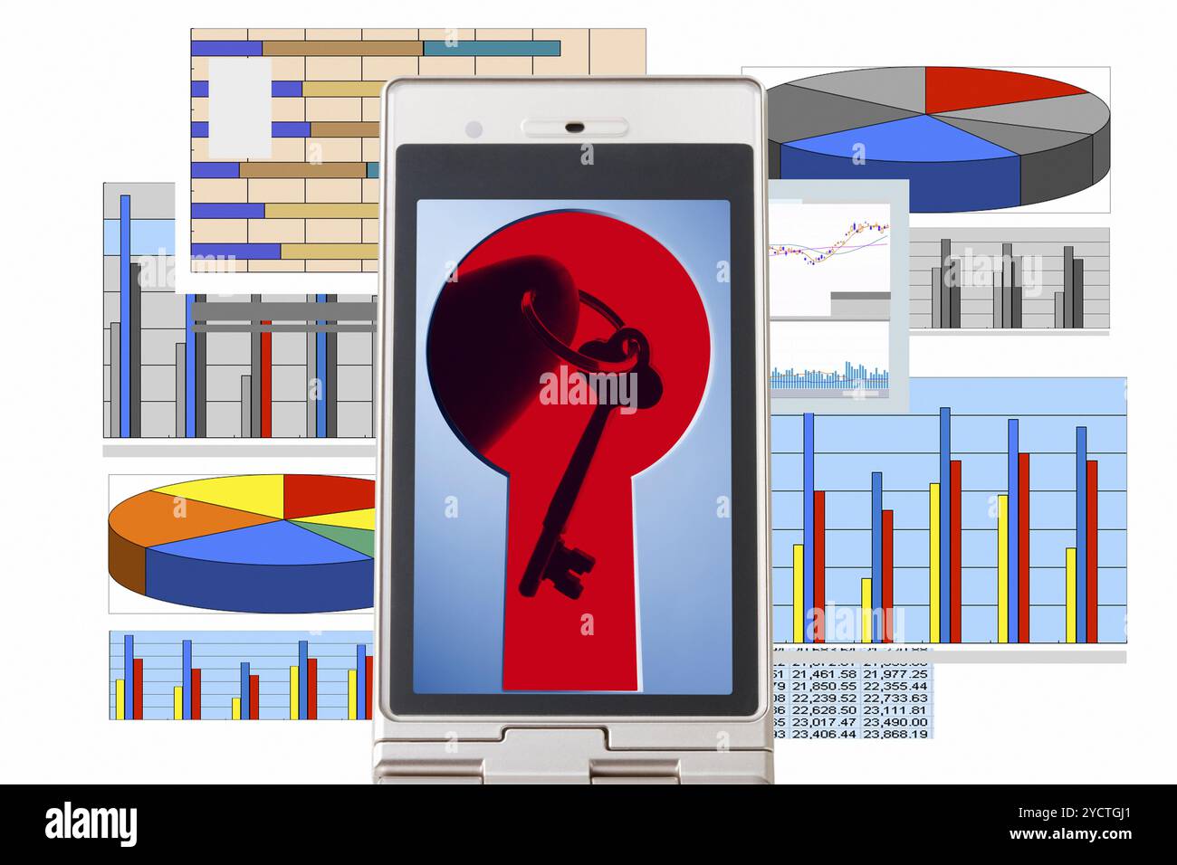 Mobile screen graph hi-res stock photography and images - Alamy