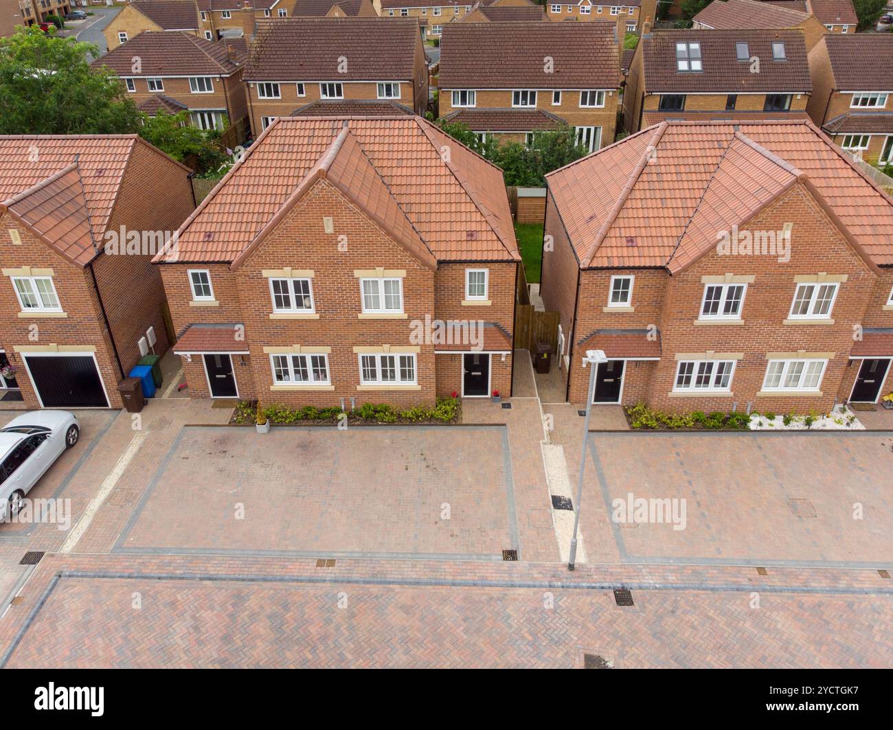 Aerial photo of the UK town of York in North Yorkshire England showing ...