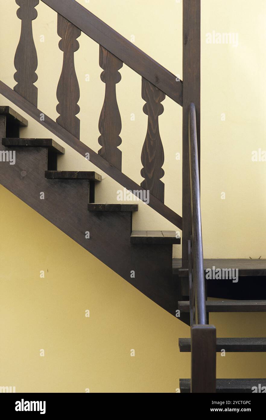 Stairs and handrail Stock Photo - Alamy