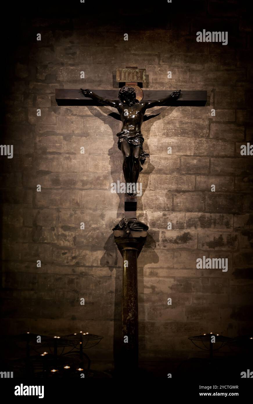 Cross in Notre Dame Stock Photo - Alamy