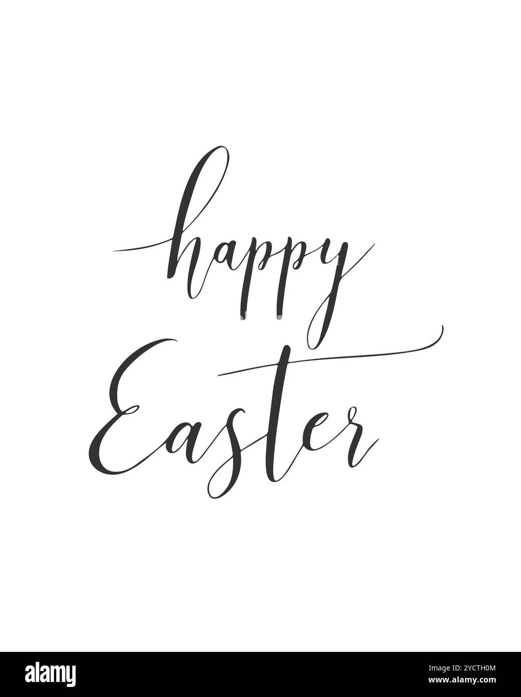 Happy Easter calligraphy lettering . Happy Easter text banner. Vector ...