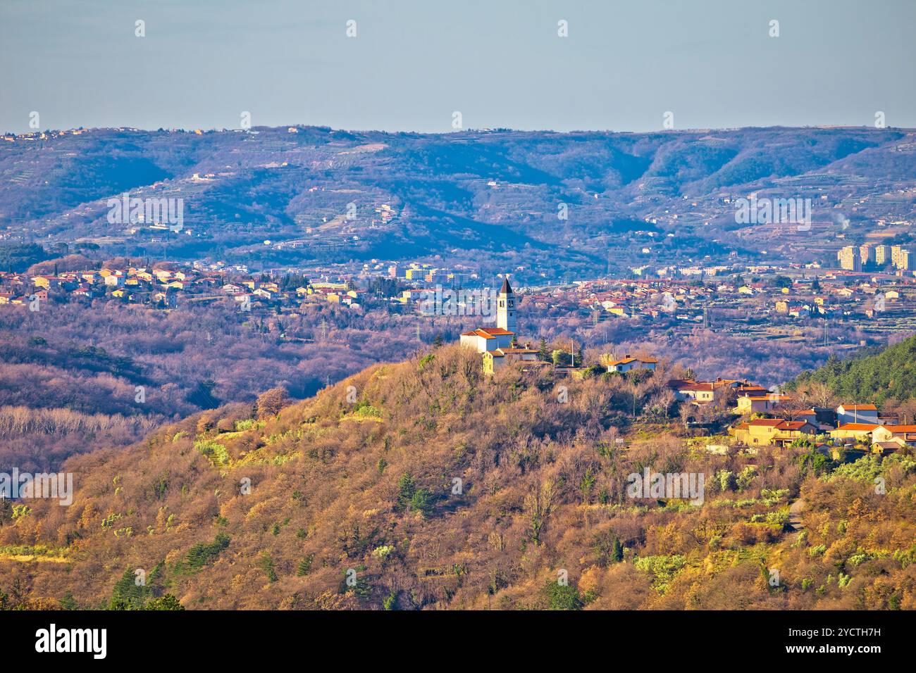 Villages and hills of coastal region Stock Photo - Alamy