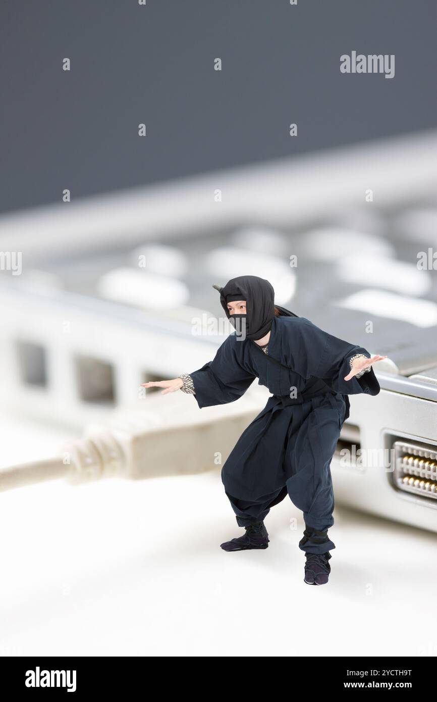 Ninja and PC Stock Photo - Alamy