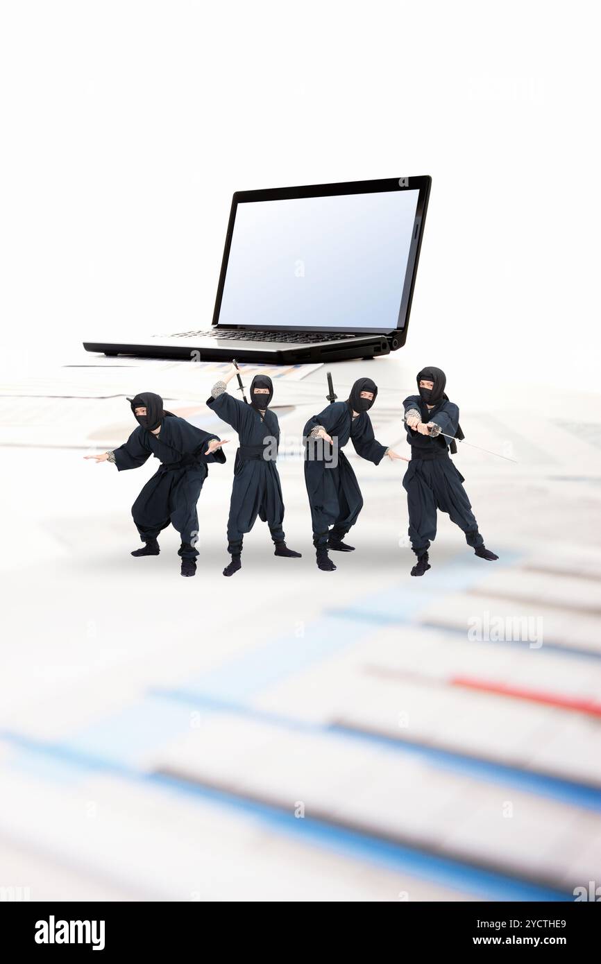 Ninja and PC Stock Photo - Alamy