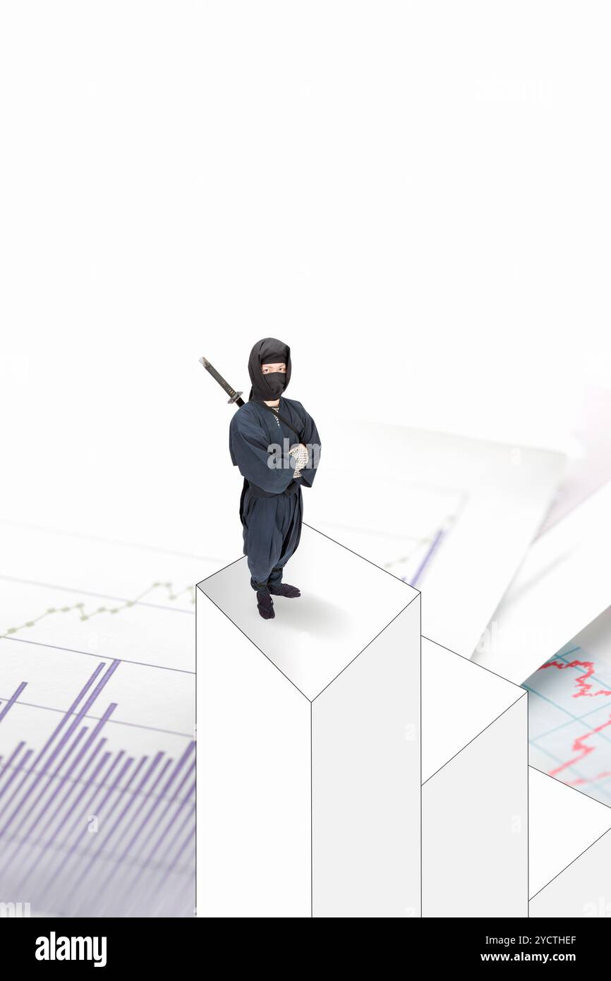 Ninja and graphs Stock Photo - Alamy