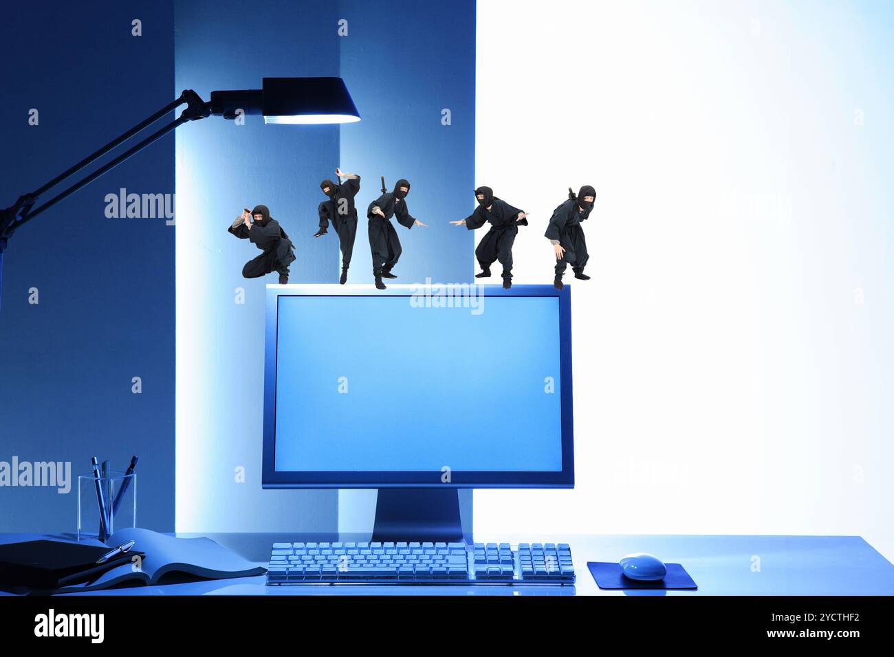 Ninja and PC Stock Photo - Alamy