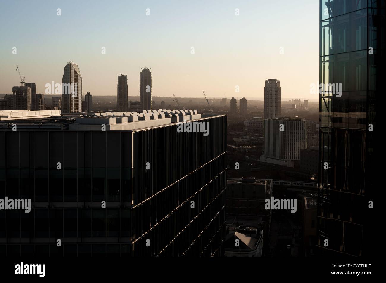 Panoramic view of London cityscape from a high vantage point Stock ...