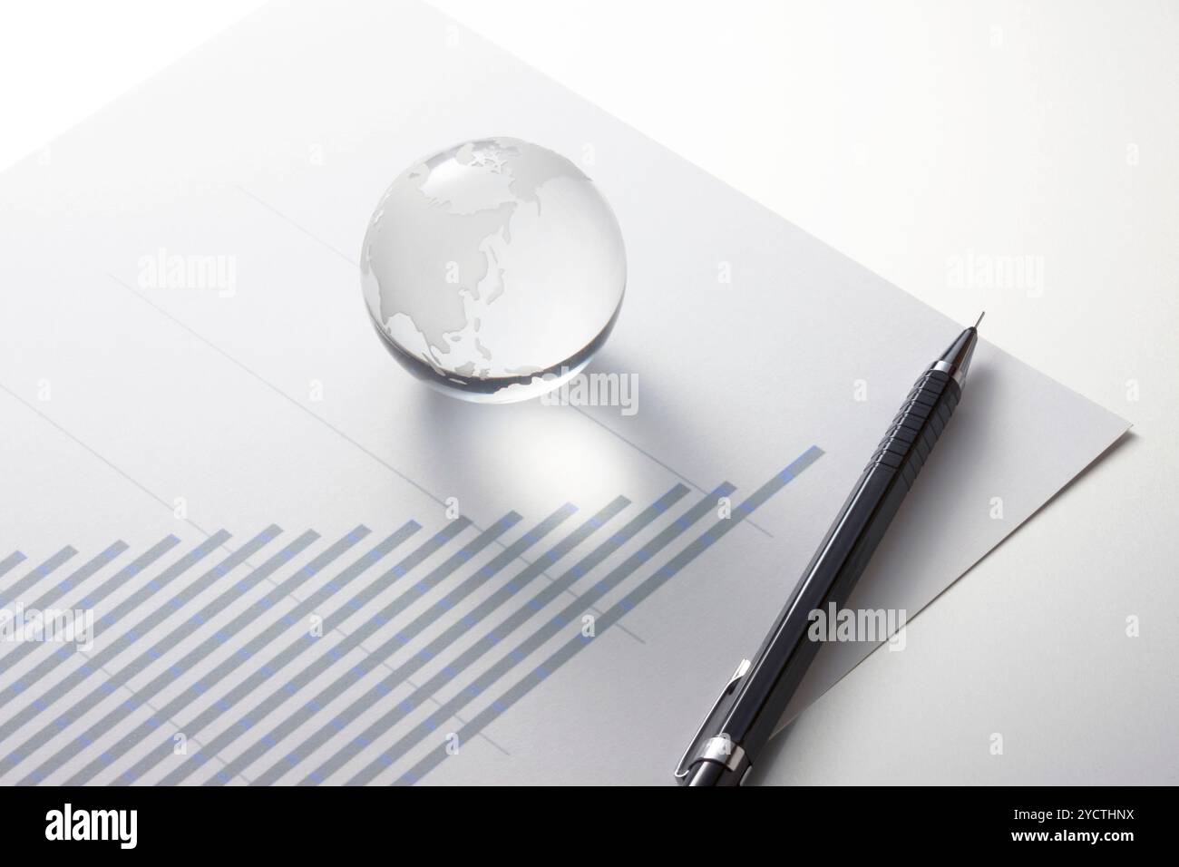 Globe and graphical material Stock Photo - Alamy