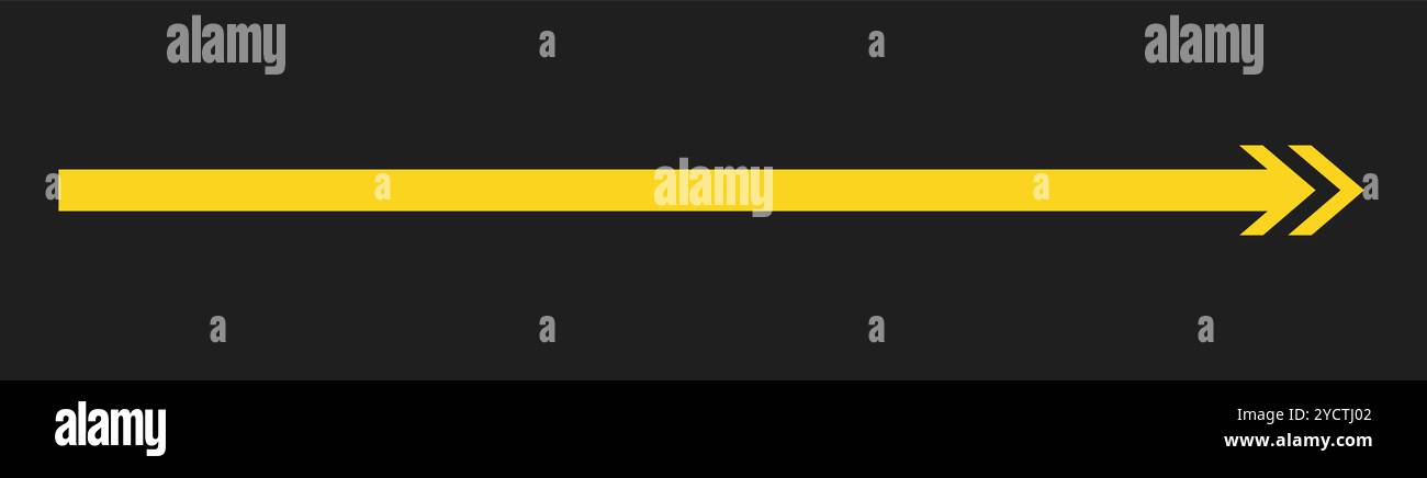 Straight Long Arrow. Horizontal pointer to the right. Navigation ...