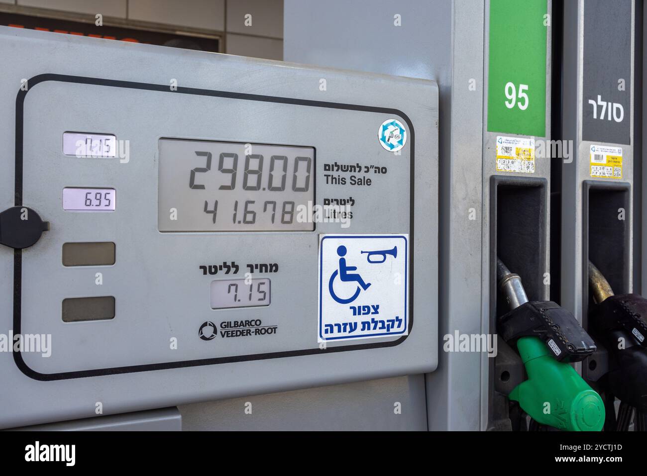 Ramat Gan, Israel August 12, 2024; Close-up of a gas meter at a gas ...
