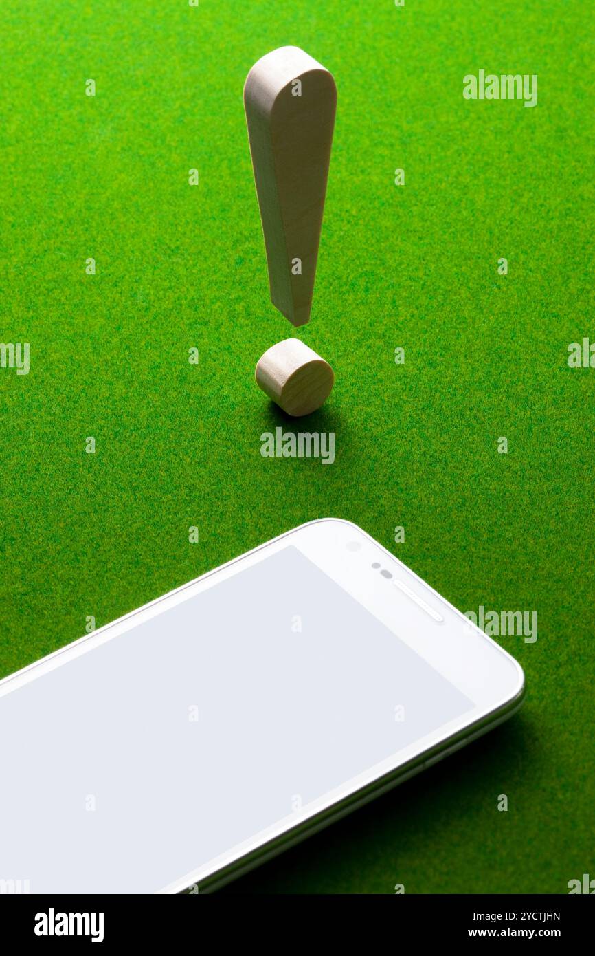Exclamation mark phone hi-res stock photography and images - Alamy