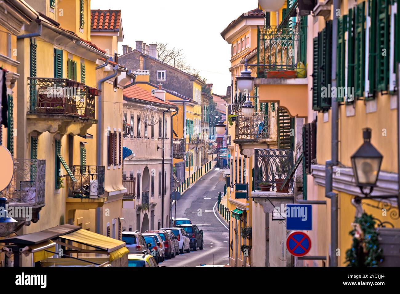 Town of Volosko street view Stock Photo - Alamy