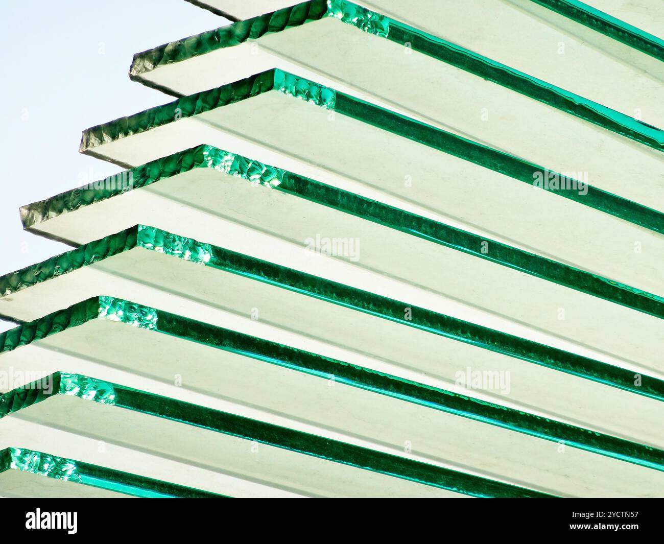 Cross-section of glass panes Stock Photo - Alamy