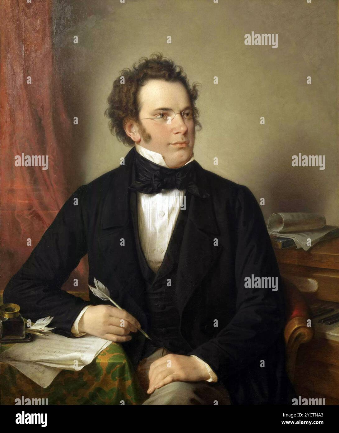 Franz Schubert by Wilhelm August Rieder 1875 Stock Photo - Alamy