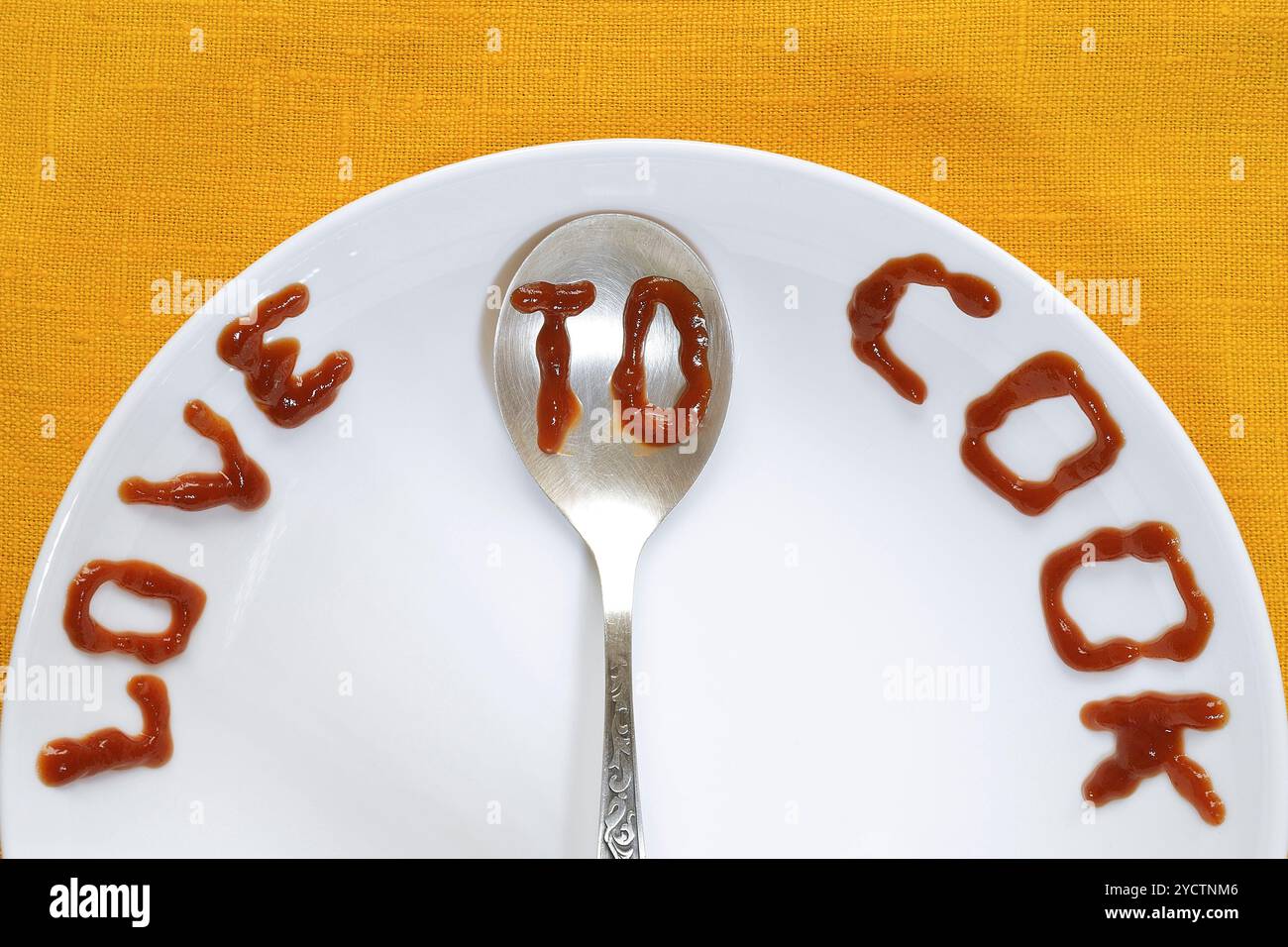 We cook with love hi-res stock photography and images - Alamy