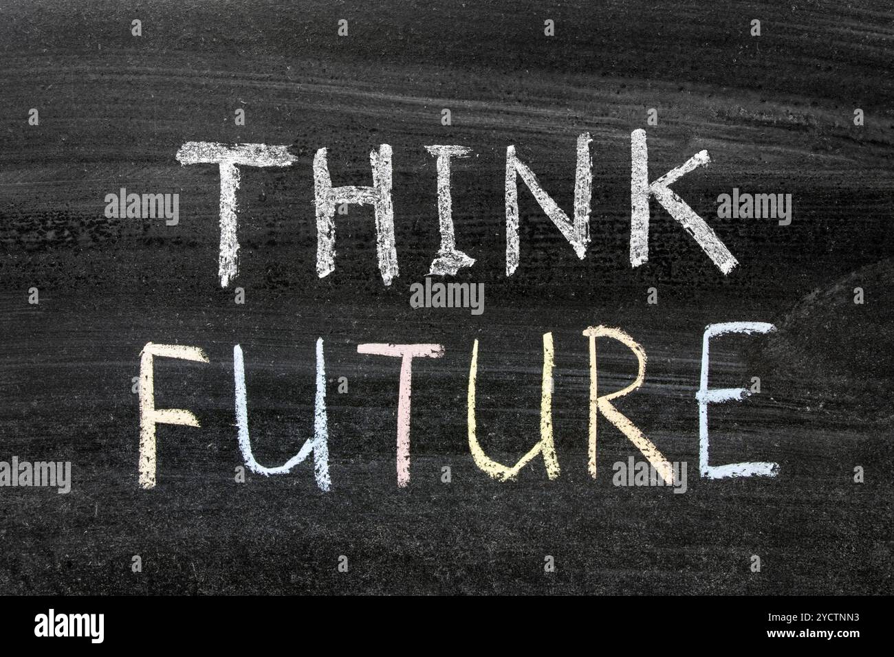 think future phrase handwritten on the school blackboard Stock Photo ...