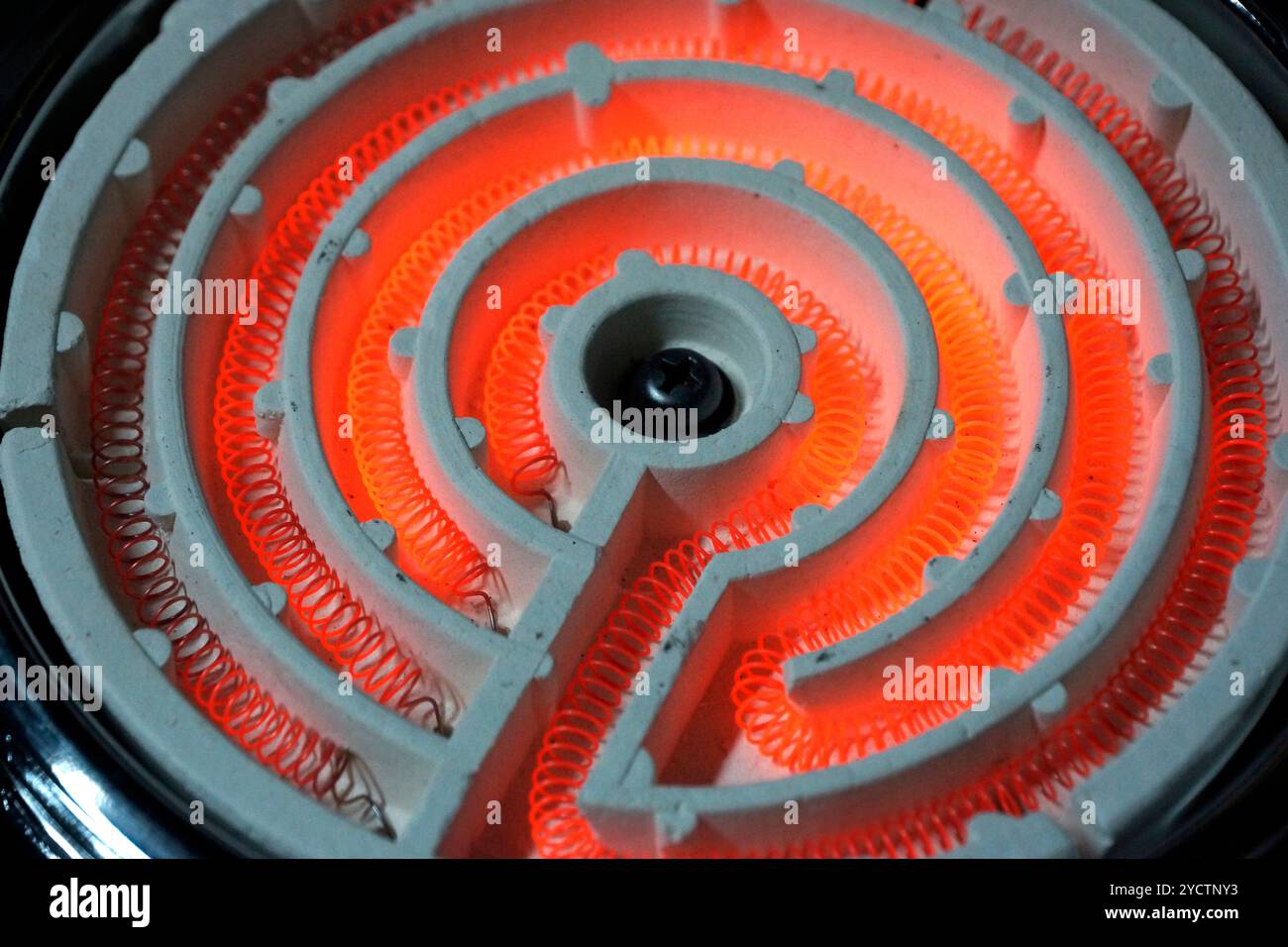 Nostalgic electric heater for cooking Stock Photo - Alamy