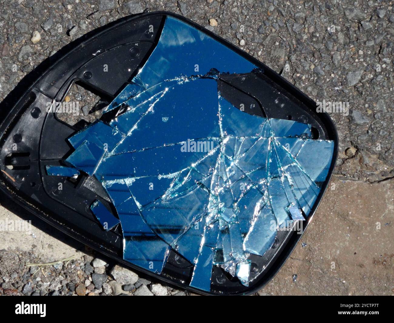 Side mirror of a passenger car dropped in a traffic accident Stock ...