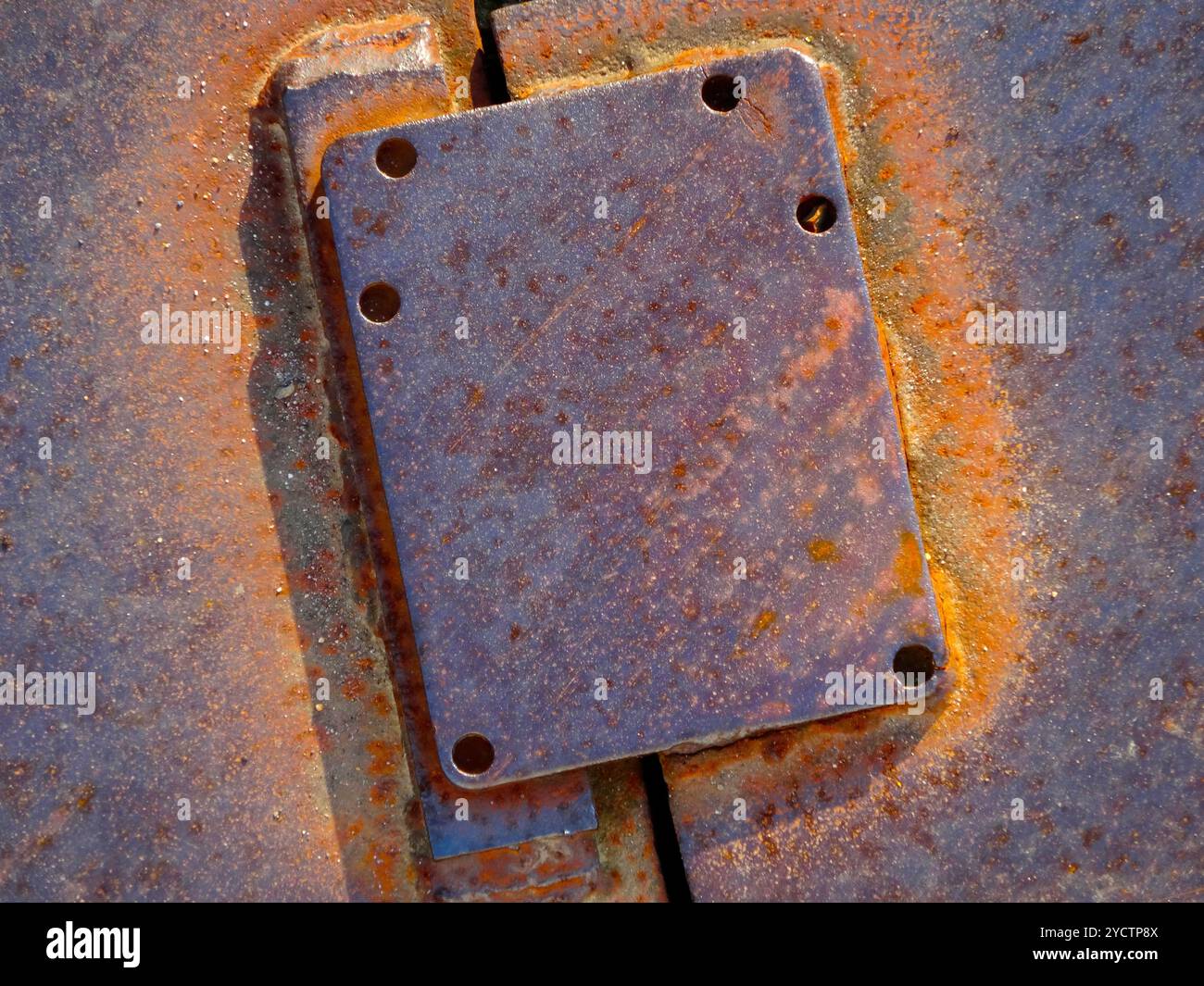 Connection fittings on steel plate Stock Photo - Alamy