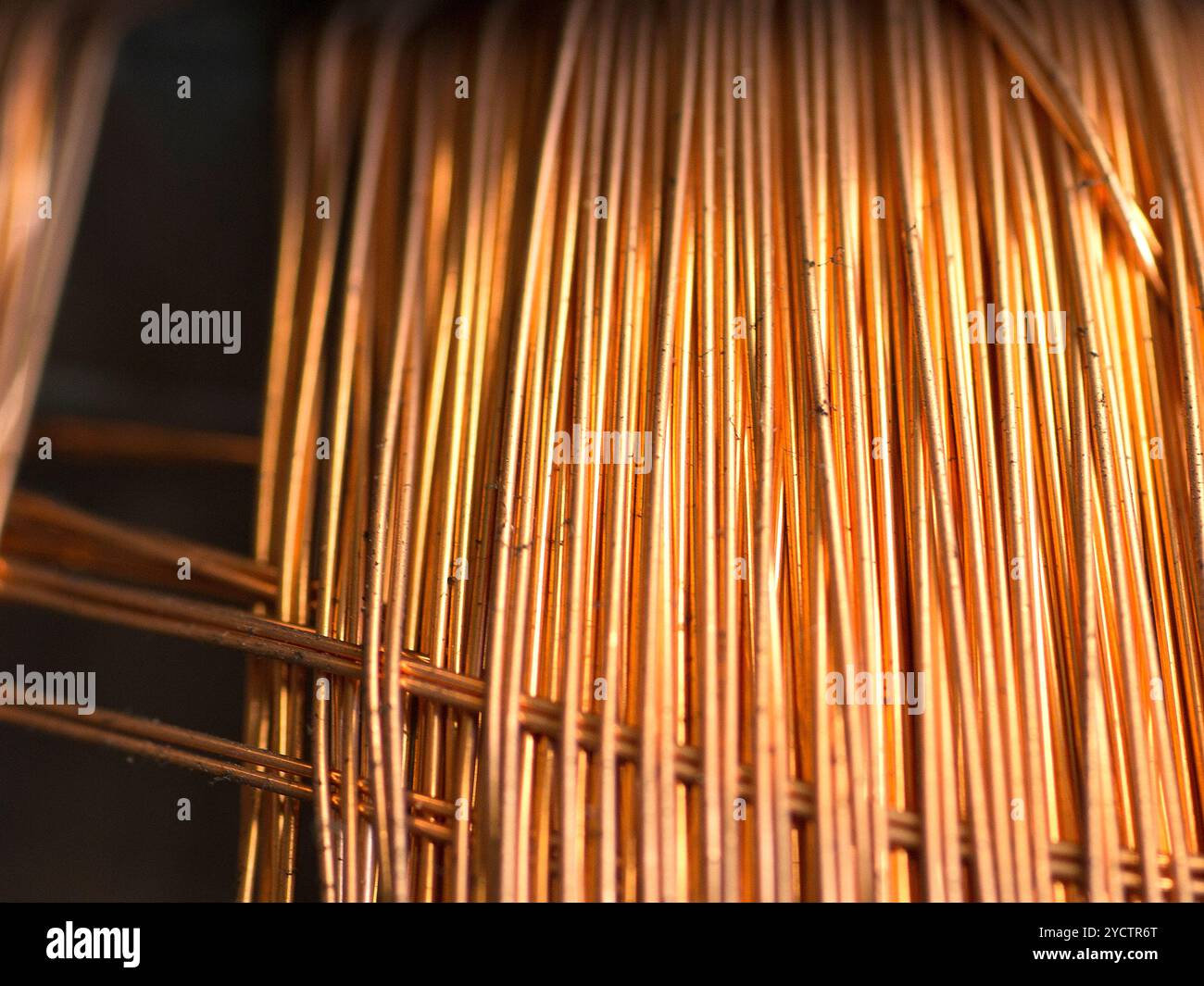 Copper wire of a cathode-ray tube television Stock Photo - Alamy