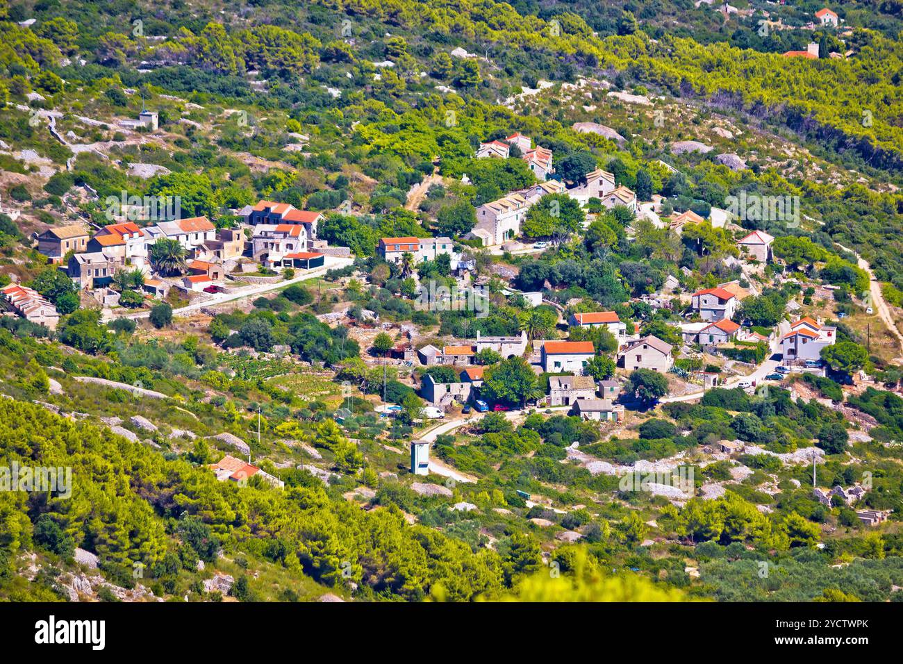 Mediterranean village on Island of Vis Stock Photo - Alamy