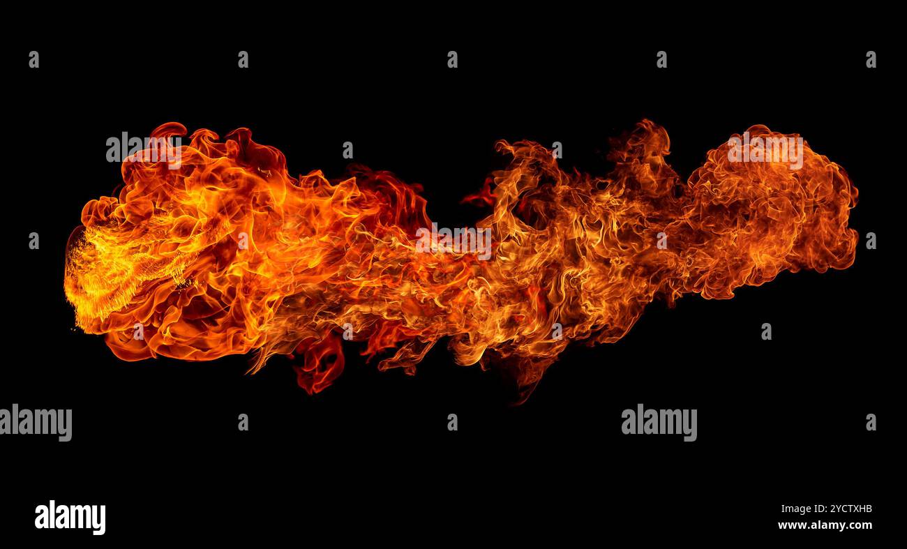 Fire flame blast on black hi-res stock photography and images - Alamy