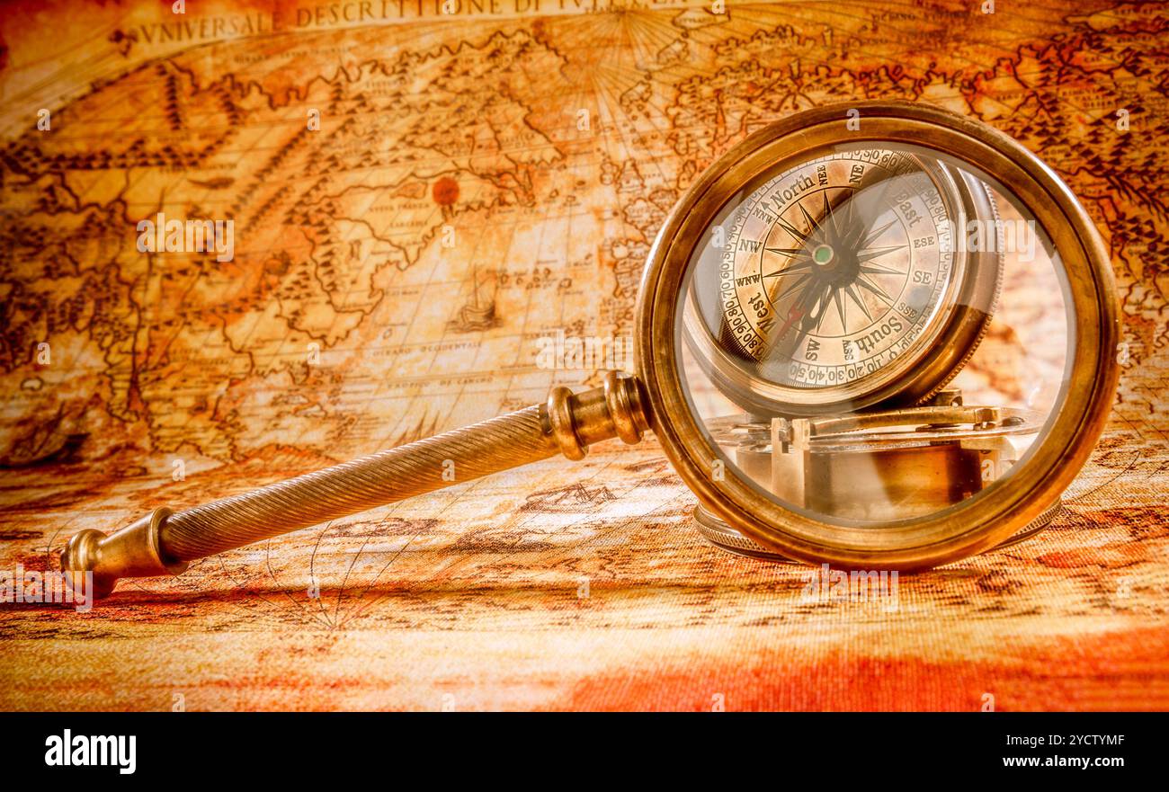 World map magnifying on hi-res stock photography and images - Alamy