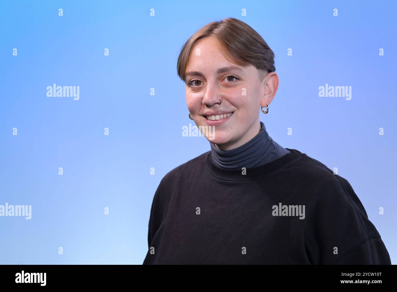 Berlin, Germany. 17th Oct, 2024. Influencer Olivia Schneider in the Deutsche Presse-Agentur ...