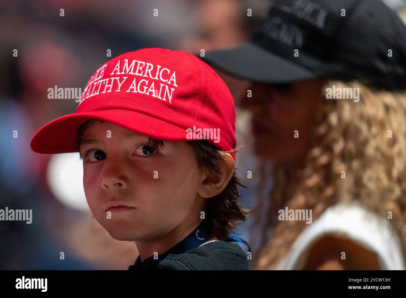 Audience at a Donald Trump election rally at the Gas South Arena in ...