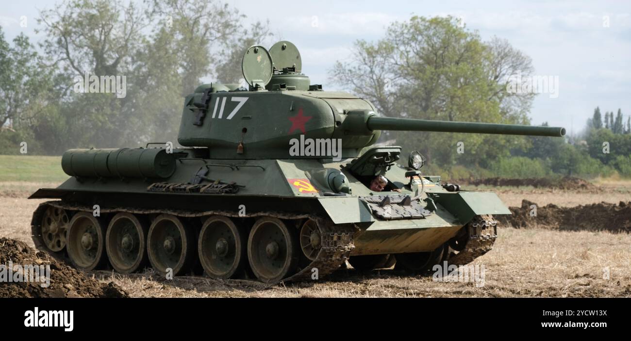 The T-34 is a Soviet medium tank from World War II. When introduced ...
