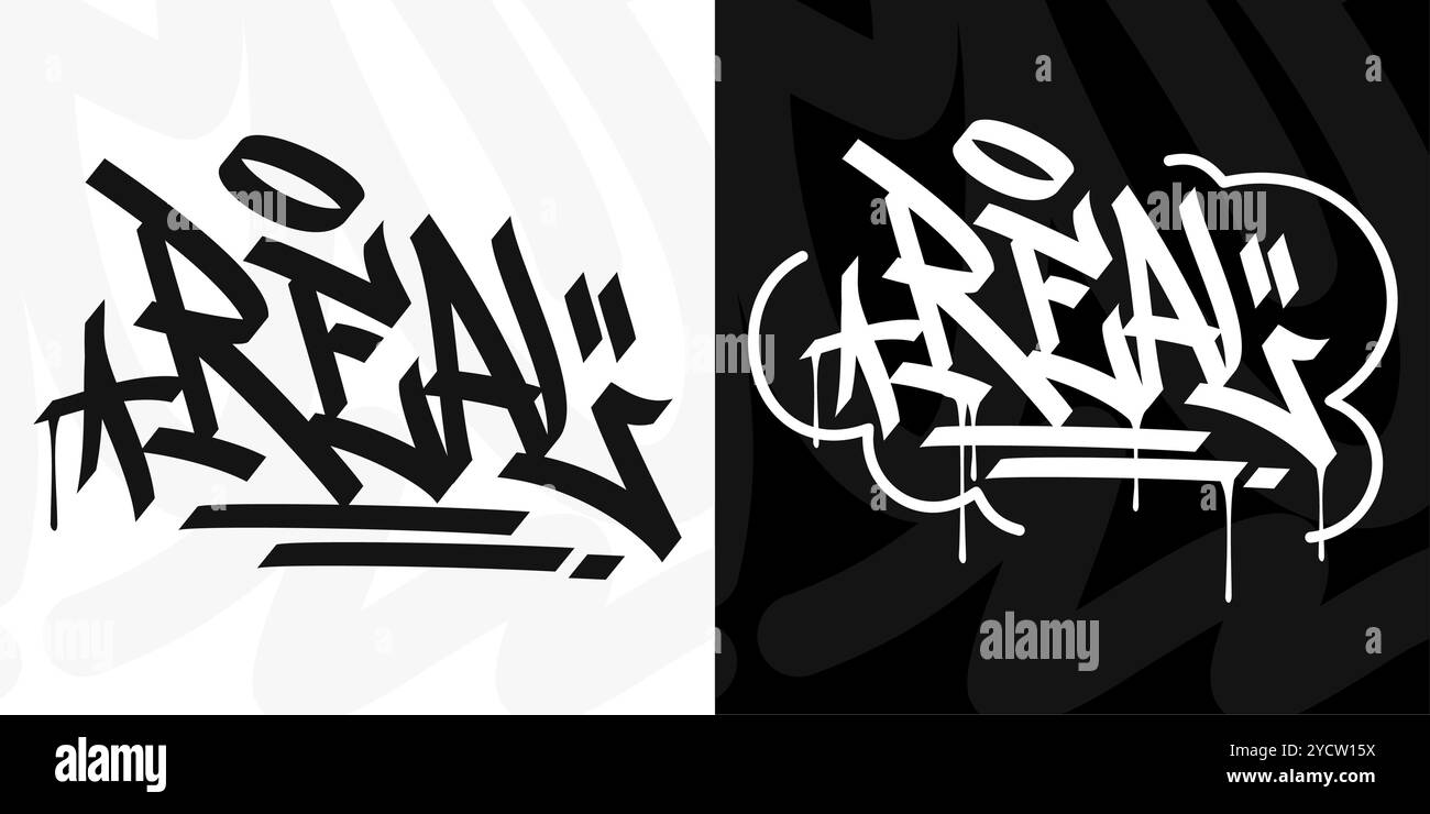Modern Trendy Word Real Abstract Hip Hop Hand Written Graffiti Urban ...