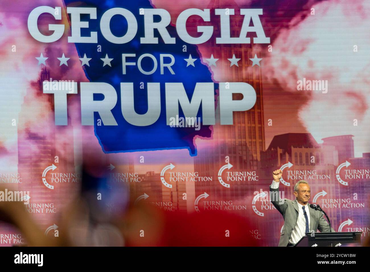US politician Robert F. Kennedy Jr. speaks at a Donald Trump election ...