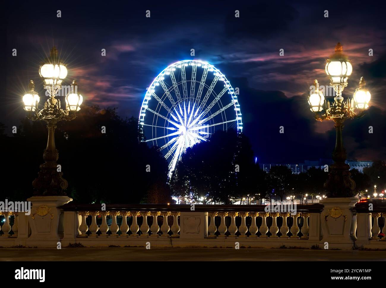 Ferris wheel tuileries paris night hi-res stock photography and images ...
