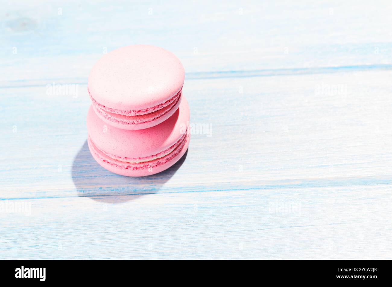 Two pink macarons Stock Photo - Alamy