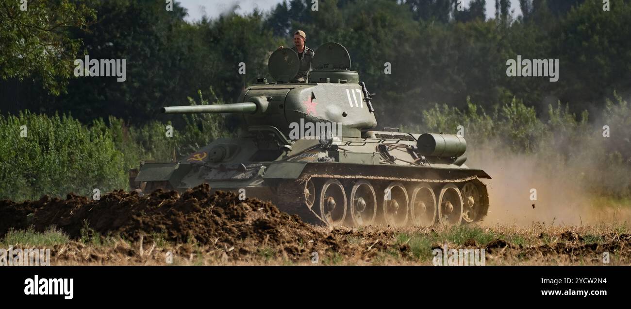 The T-34 is a Soviet medium tank from World War II. When introduced ...