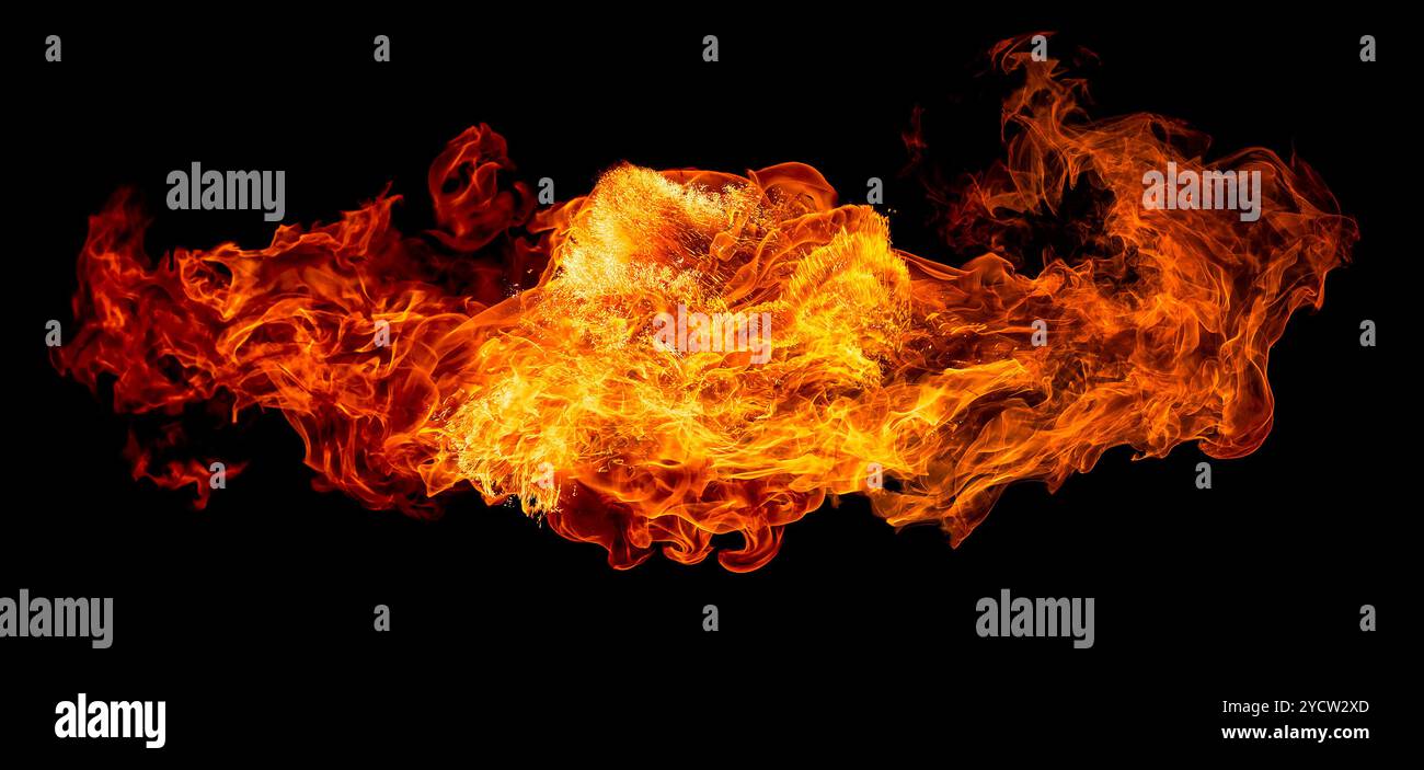 Fire flame blast on black hi-res stock photography and images - Alamy