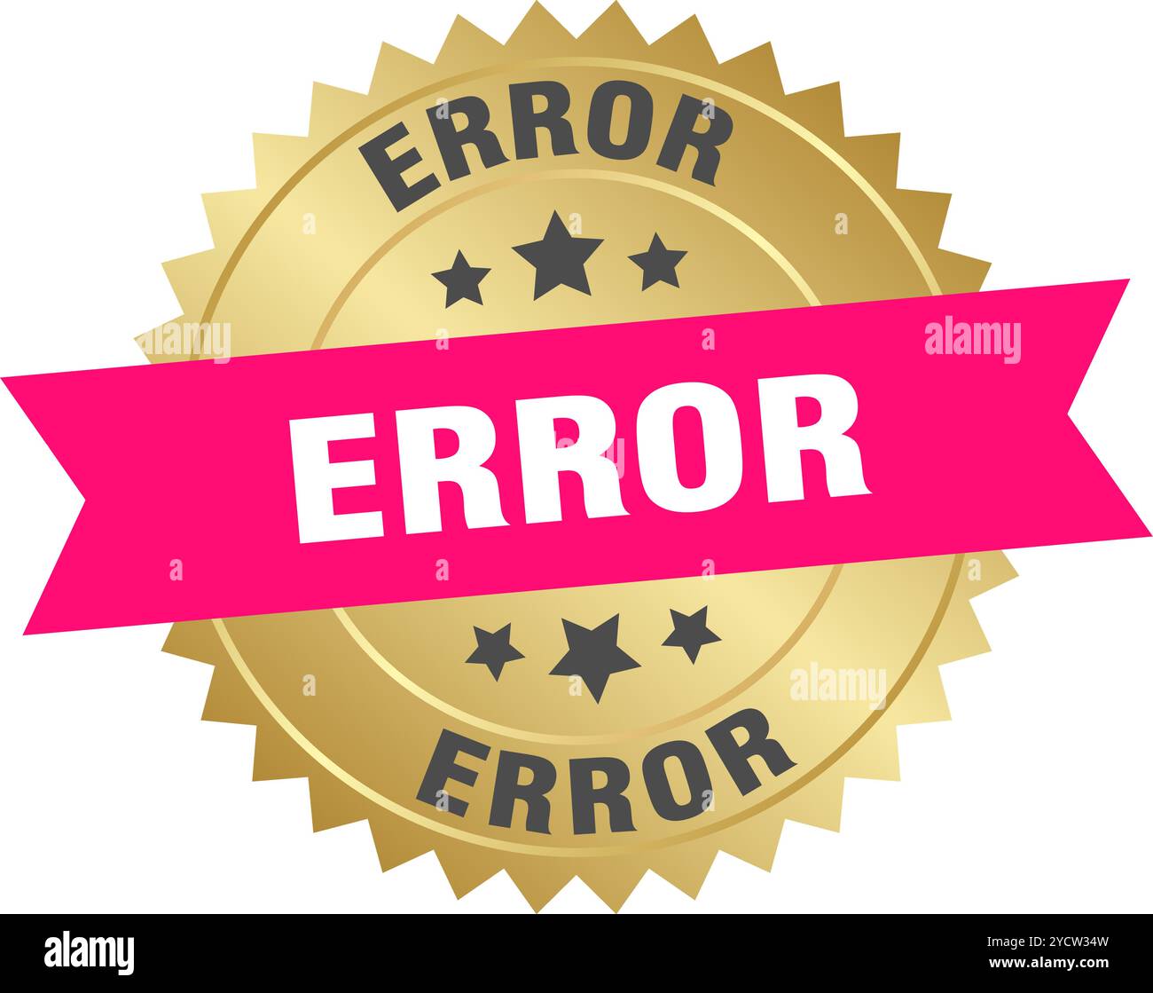 error round pink and gold label isolated on transparent background ...