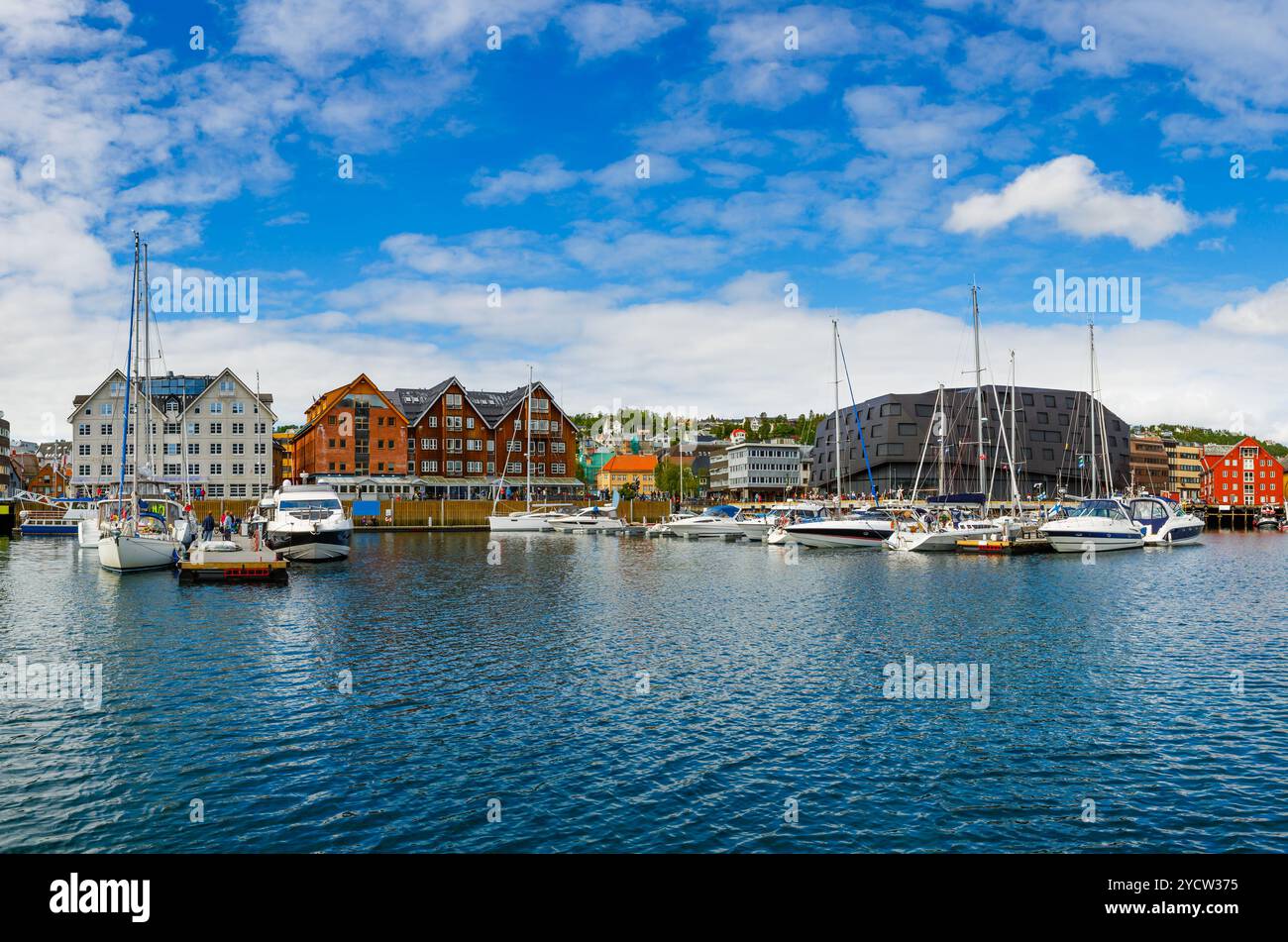 View of a marina in Tromso, North Norway Stock Photo - Alamy