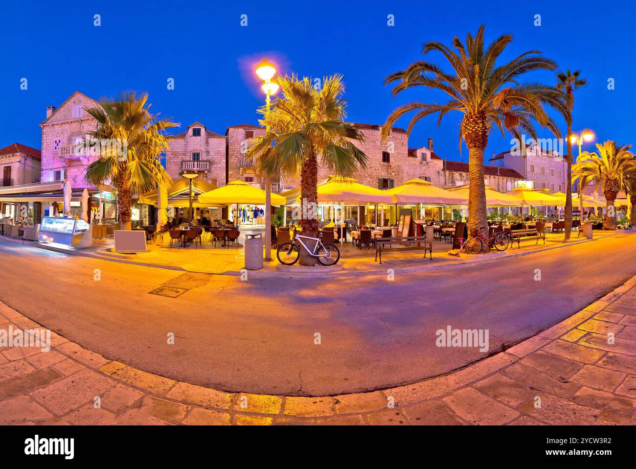 Supetar waterfront harbor evening hi-res stock photography and images ...